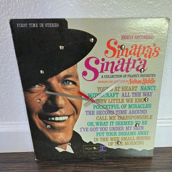 Unique Vintage | Wall Decor | Frank Sinatra Hand Constructed Clock On ...
